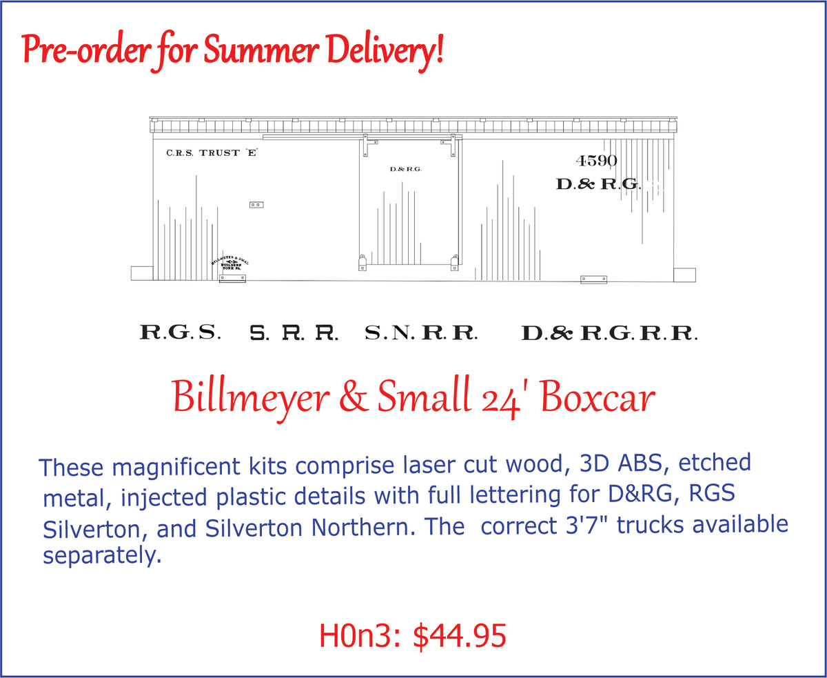 HOn3 B&S 24' D&RG 24' Boxcar – Leadville Designs