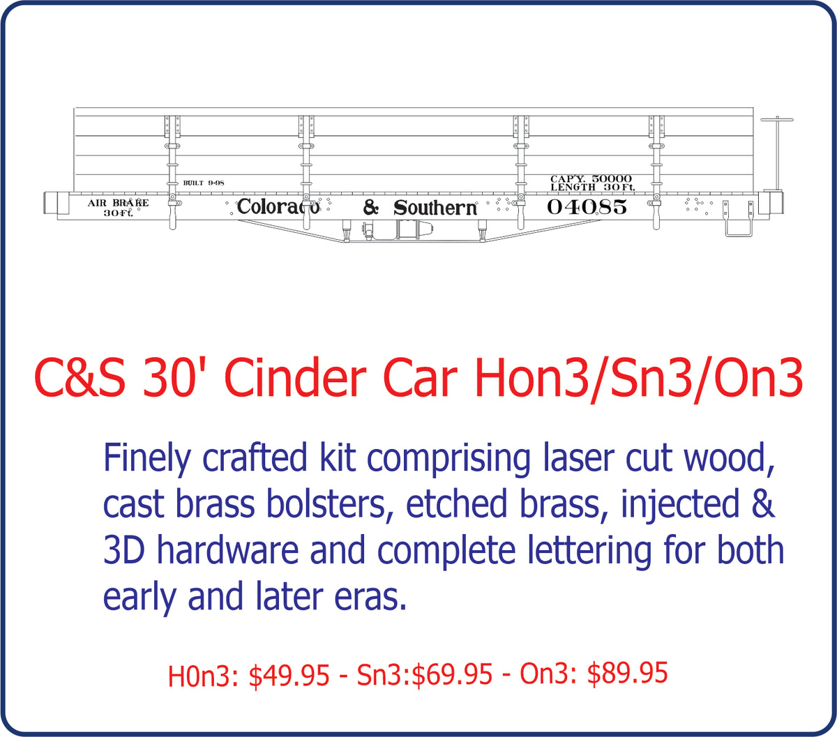 Sn3 C&S Cinder Car – Leadville Designs