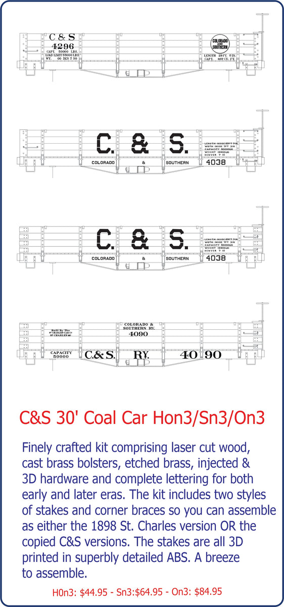 Sn3 C&S Type 1 Coal Car – Leadville Designs