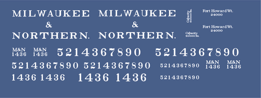 HO Milwaukee & Northern Boxcar Decals – Leadville Designs